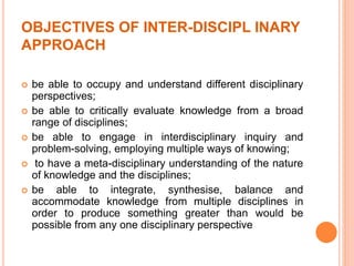 Interdisciplinary Approach | PPTX