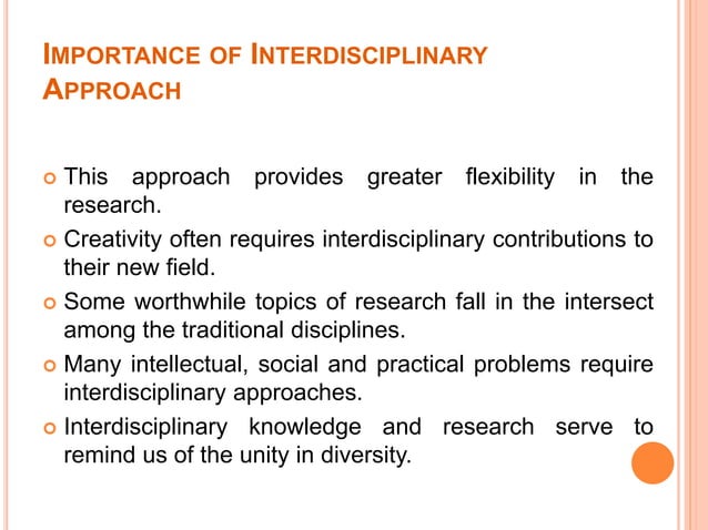 Interdisciplinary Approach | PPTX