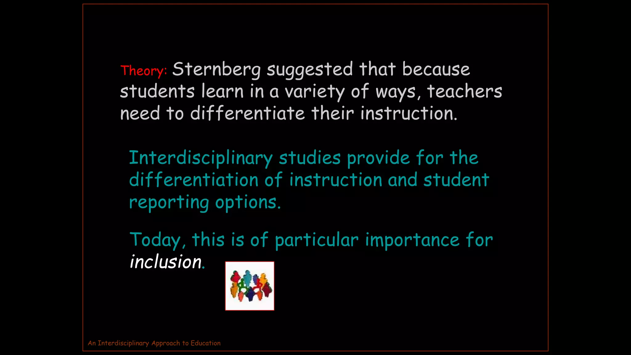 Interdisciplinary approach to teaching | PPTX