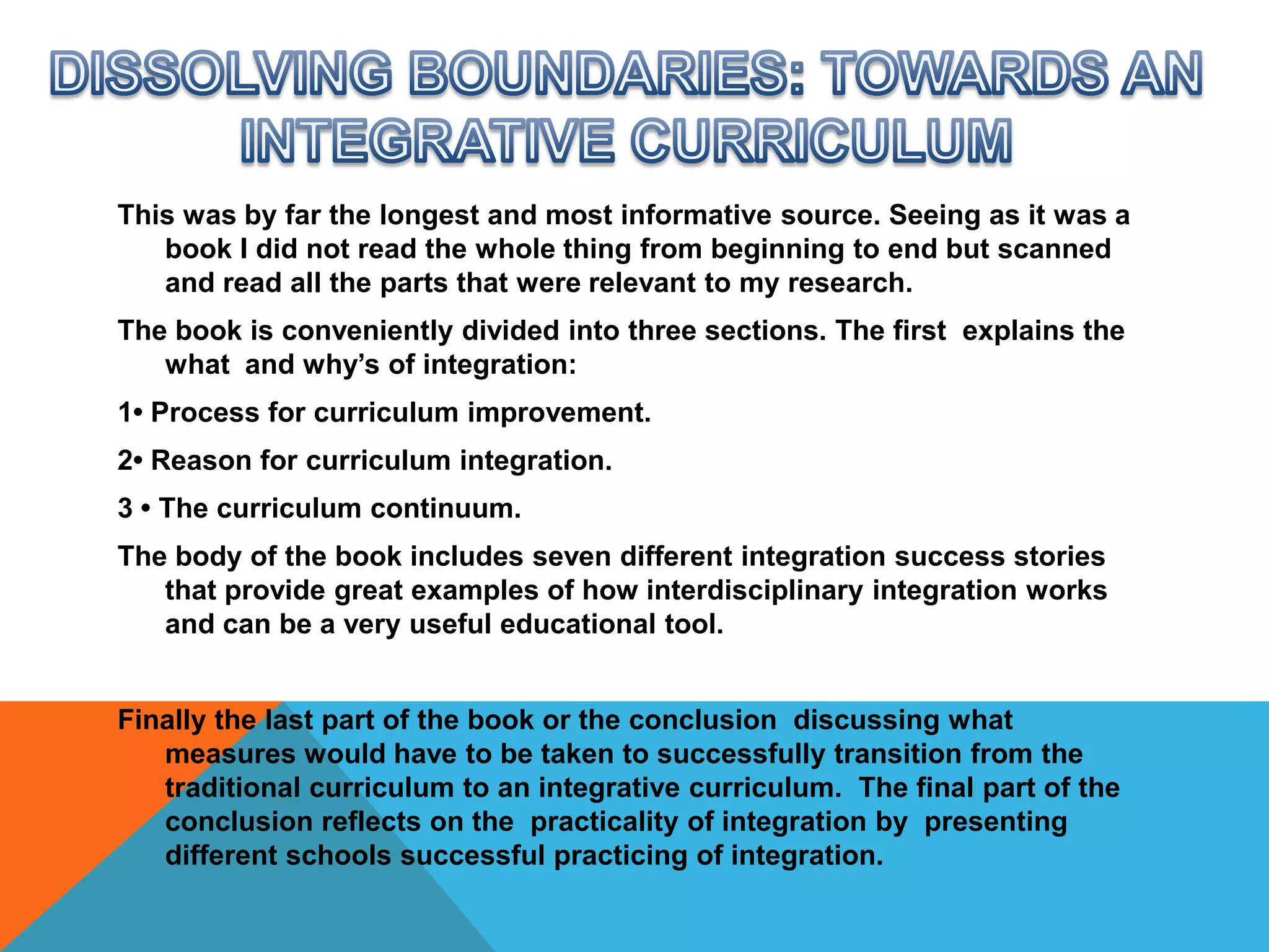 Interdisciplinary integration | PPTX