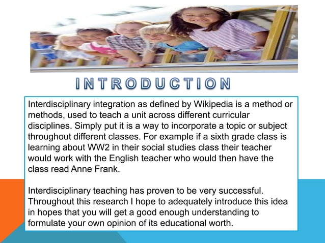 Interdisciplinary integration | PPTX | Educational Assessment | Education