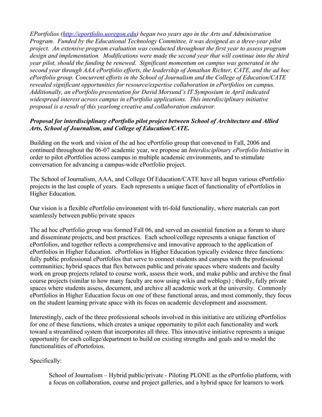 Inter Disciplinary Proposal | PDF