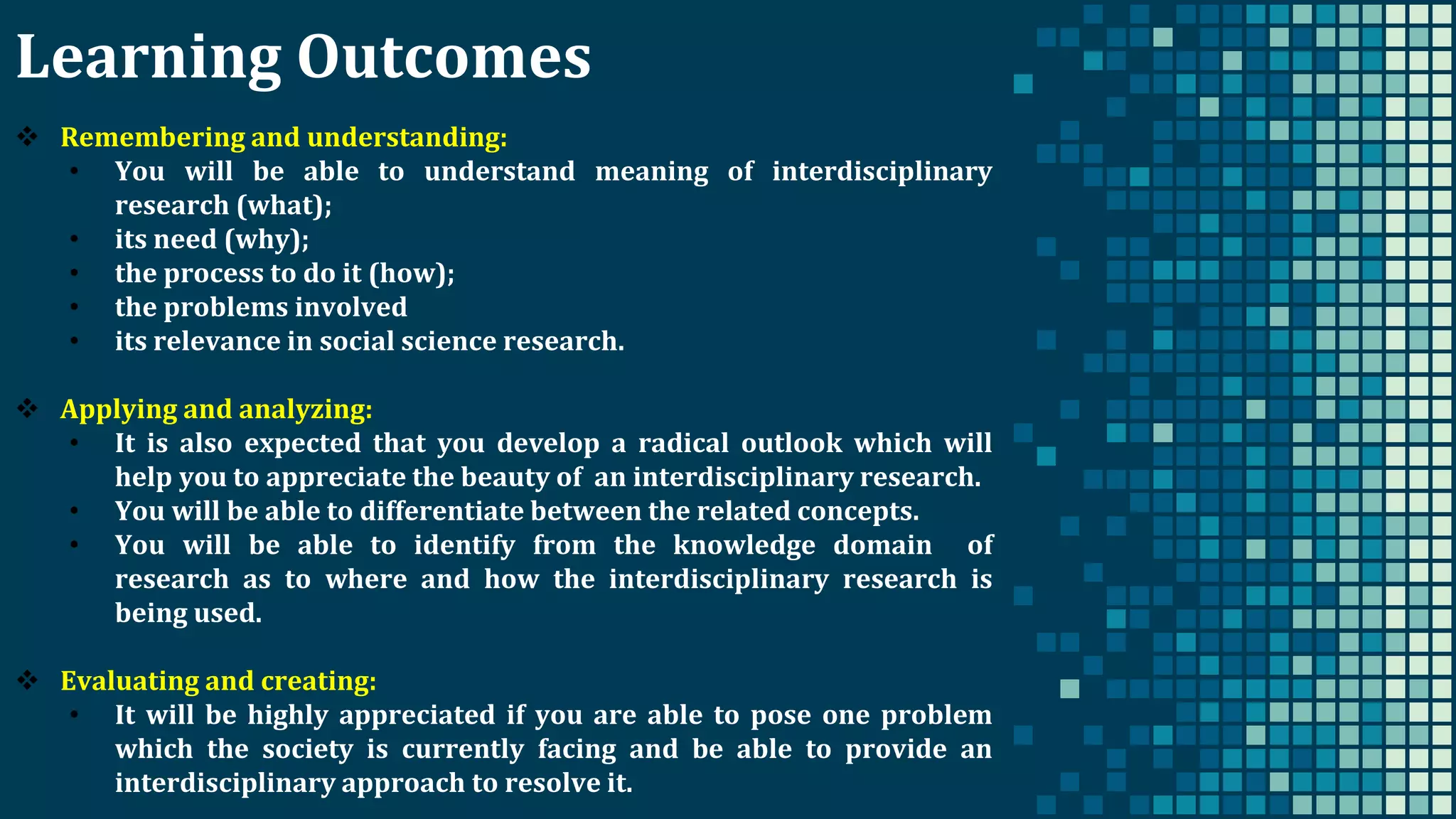 Interdisciplinary research | PPTX