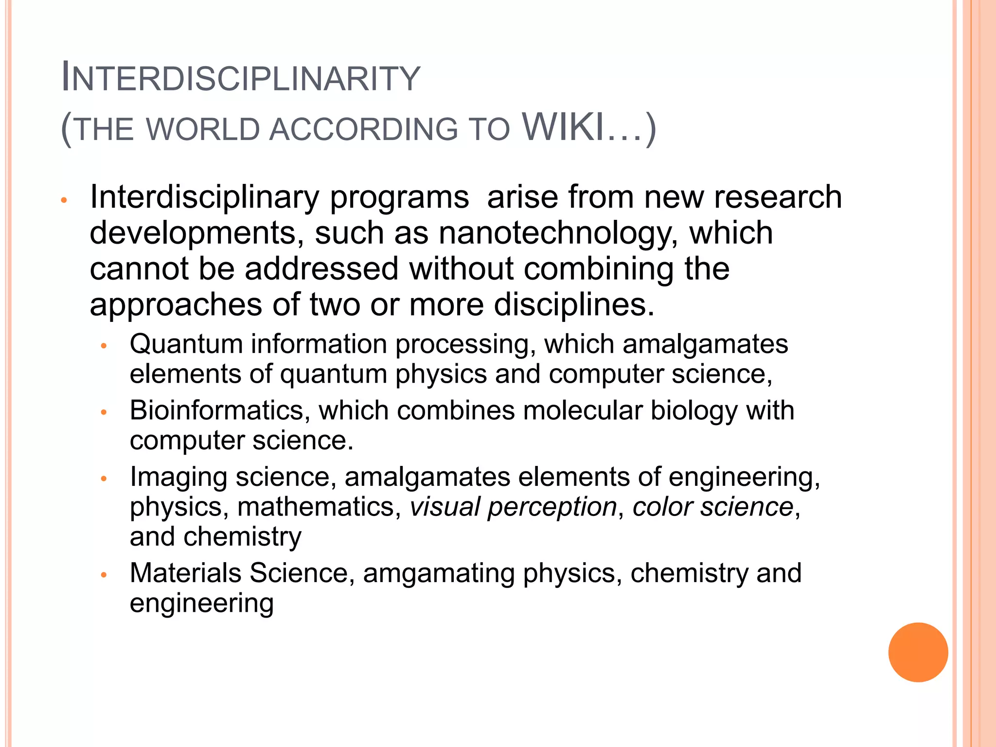 Interdisciplinary Research on the Campus.ppt