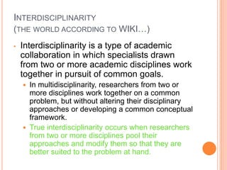 Interdisciplinary Research on the Campus.ppt