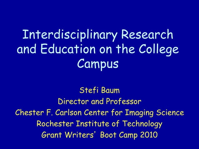 Interdisciplinary Research on the Campus.ppt