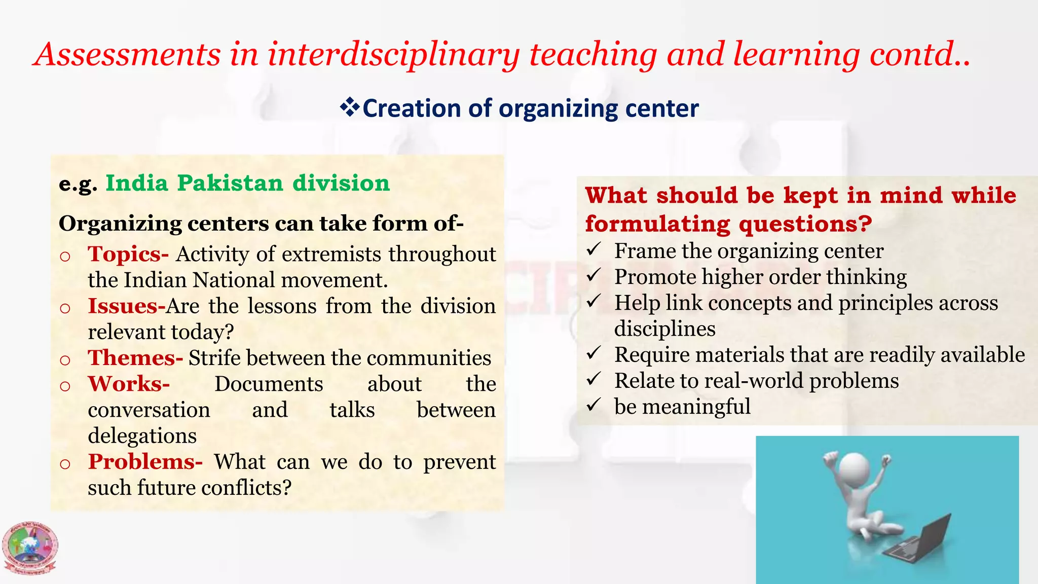 Interdisciplinary teaching and learning- objectives and assessment ...