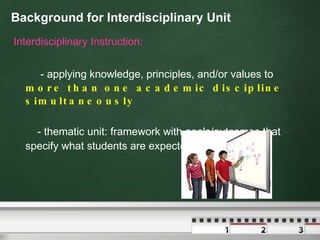 Interdisciplinary unit pp | PPT | Educational Assessment | Education