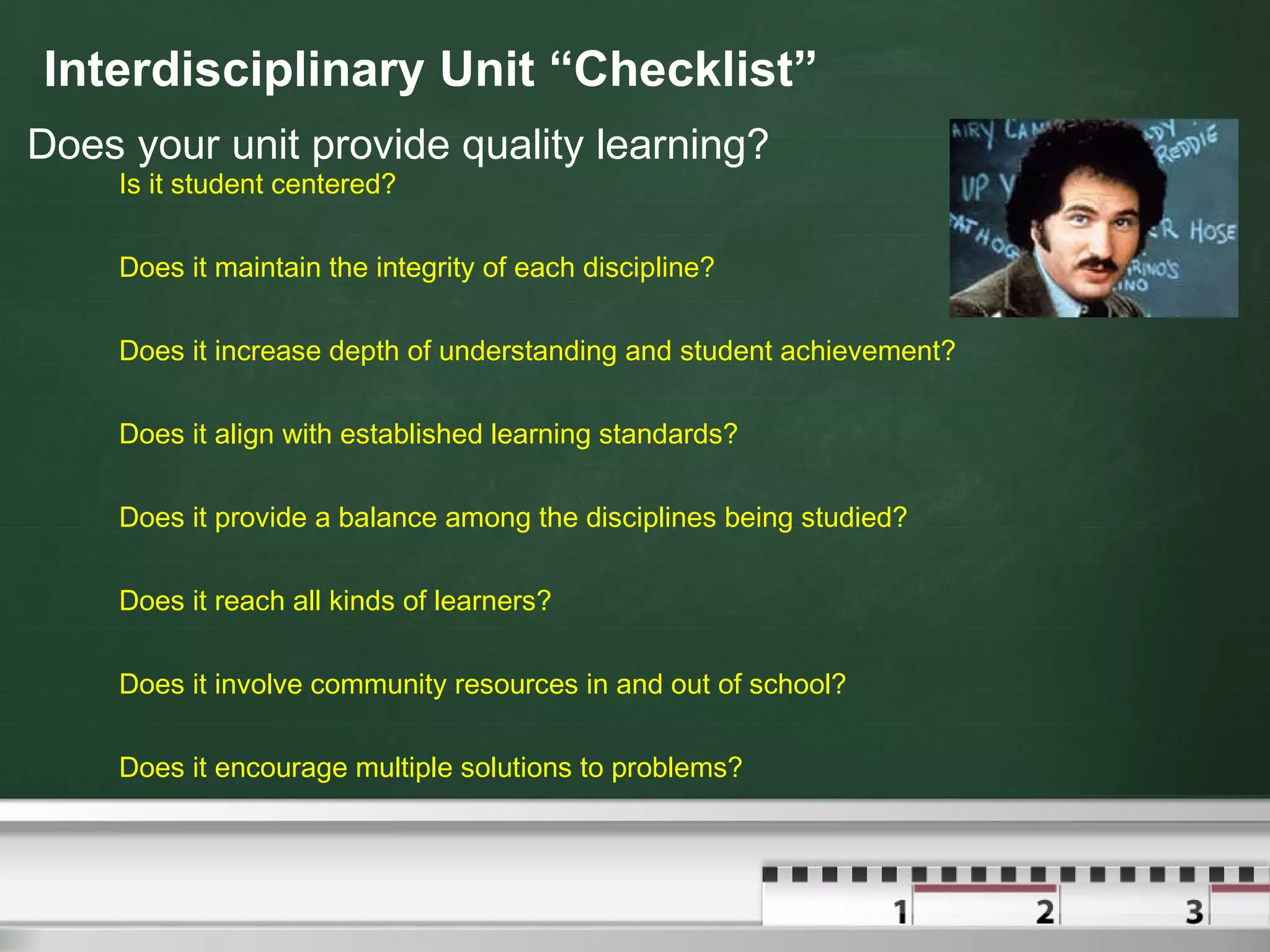 Interdisciplinary units | PPT