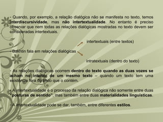 Interdiscursividade e intertextualidade | PPT
