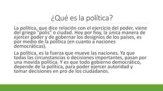 Intereses políticos y económicos | PPTX