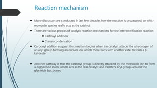 Intereseterification of oils | PPTX