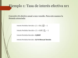 tasas de Interes nominal y efectivo | PPTX