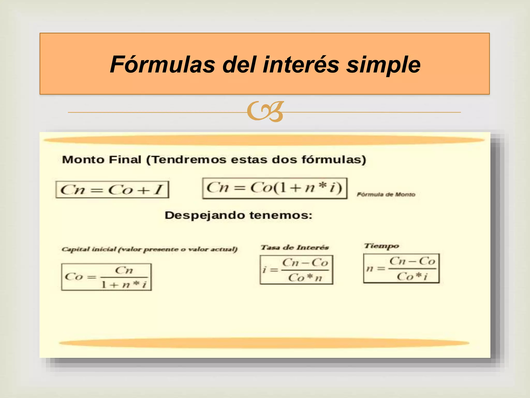 Interes simple, compuesto y diagrama de flujo de caja | PPTX | Stocks ...