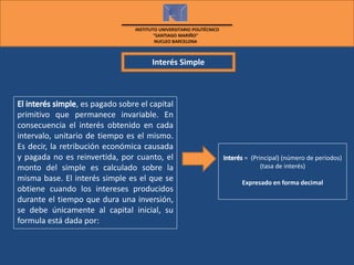 Interes simple, compuesto y diagrama de flujo de efectivo | PPTX