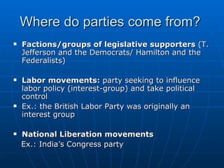 Interest groups and political parties | PPT
