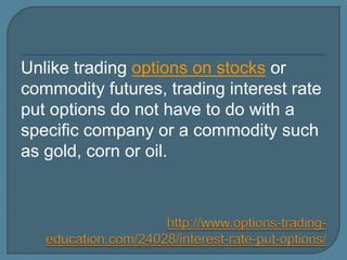 Interest Rate Put Options | PPT