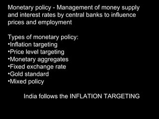 Interest Rates,Money Supply & Inflation | PPT | Interest Rates | Economy