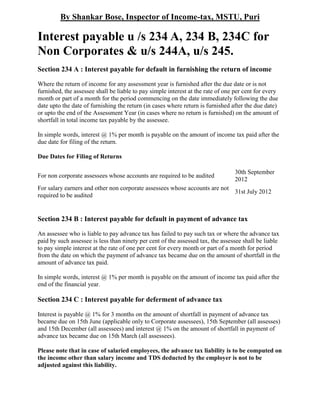 Interest 234 a.234b.234c.244a.bose