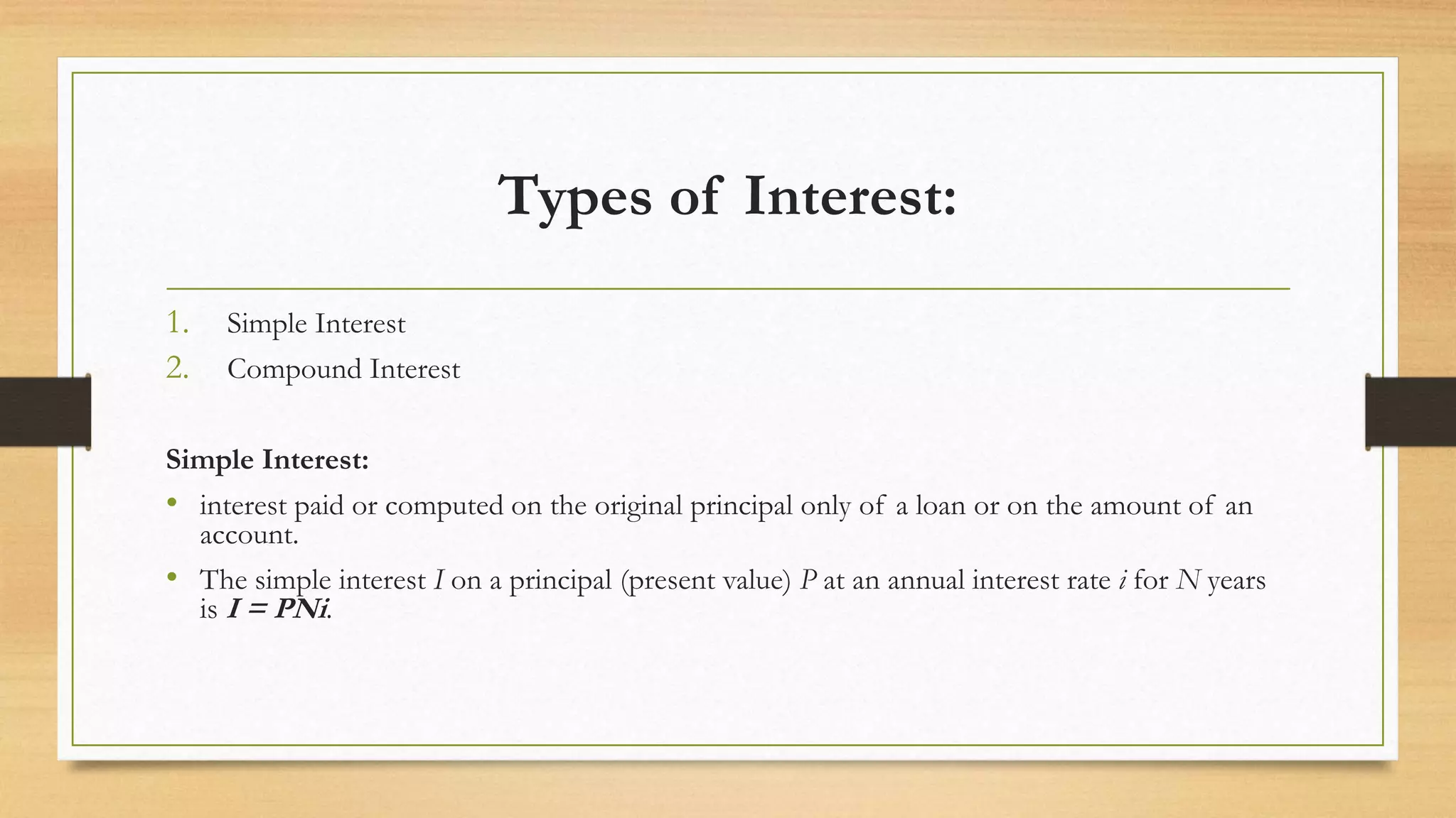 Interest and its types | PPTX | Personal Investing | Personal Finance