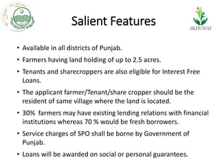 Alhuda cibe - Interest free agriculture e credit scheme | PPTX