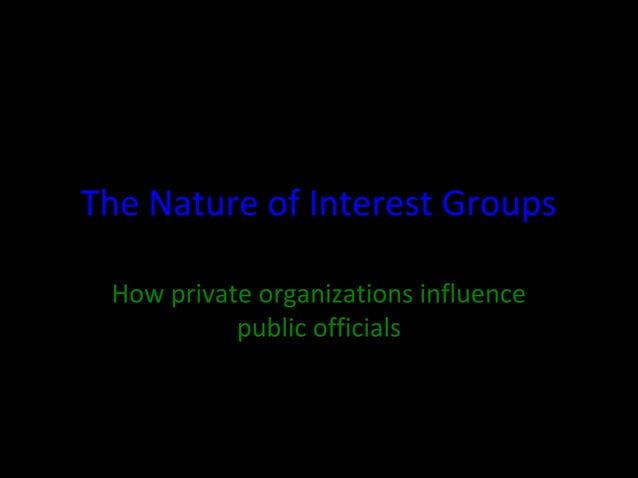 Interest groups | PPT
