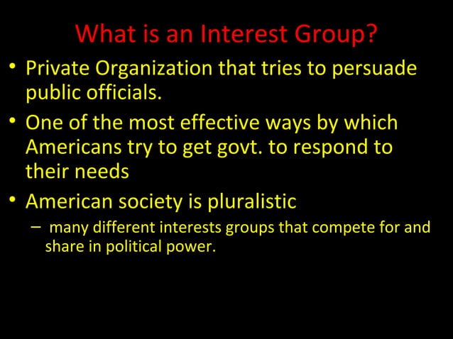 Interest groups | PPT