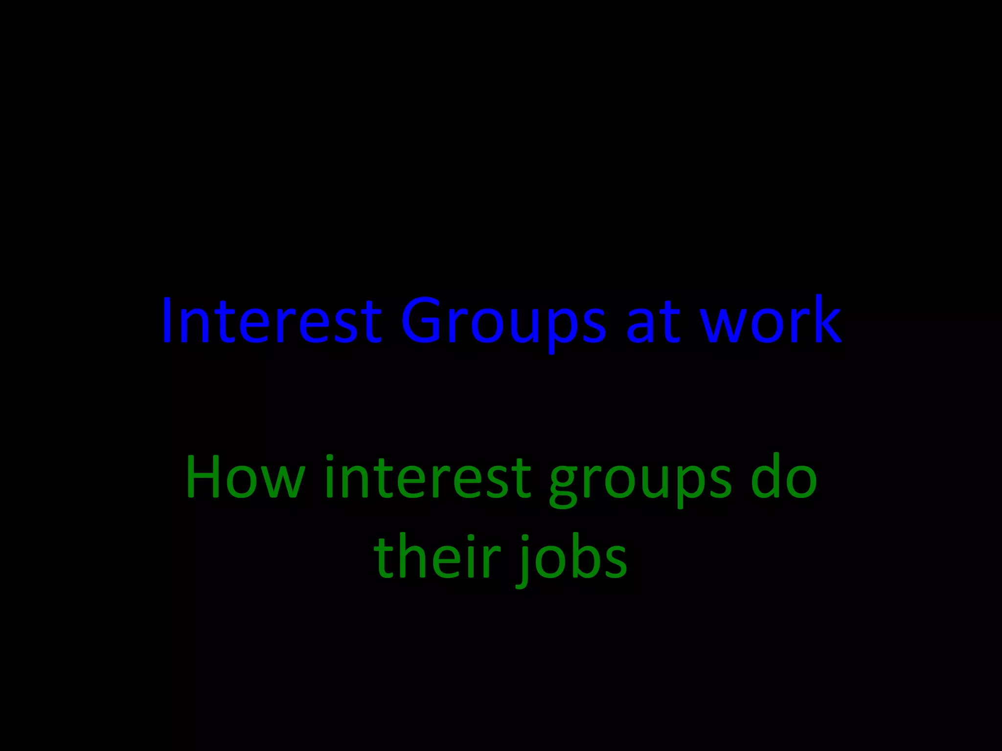 Interest groups | PPT