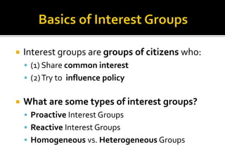 Interest Groups | PPT