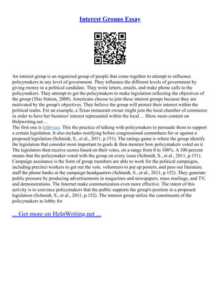 Interest Groups And Lobbyists | PDF