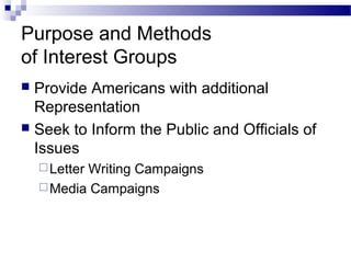 Interest groups and public opinion | PPT