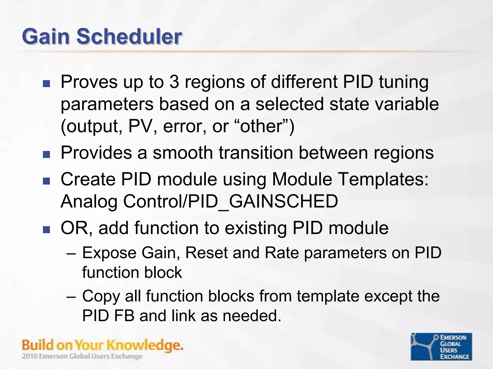 Interesting and Useful Features of the DeltaV PID, Ratio and Bias/Gain ...