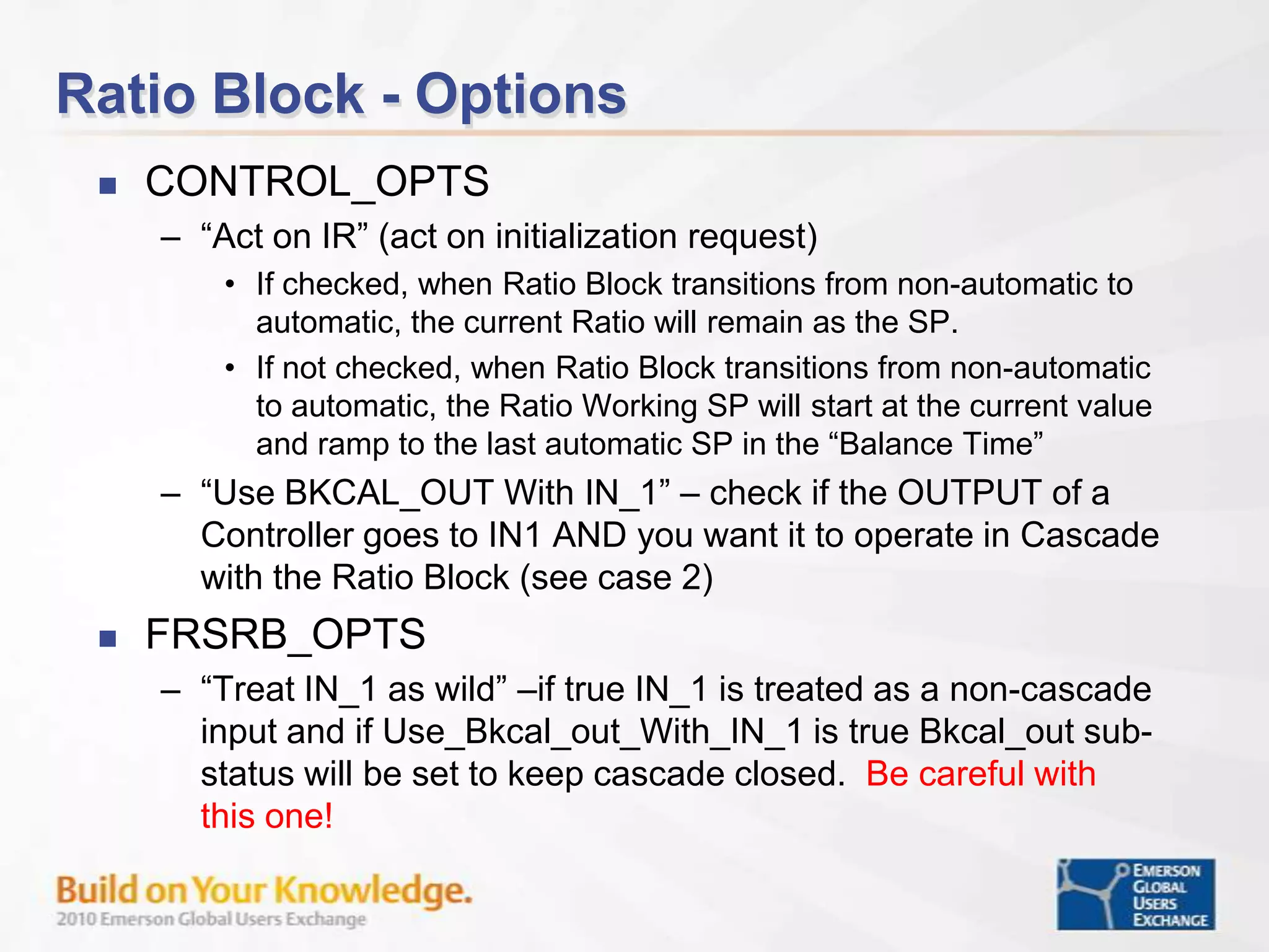 Interesting and Useful Features of the DeltaV PID, Ratio and Bias/Gain ...
