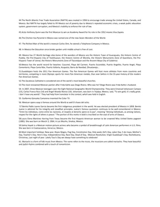 Interesting and amazing facts about mexico | RTF