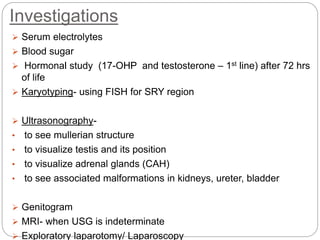 Ambiguous Genitalia | PPTX
