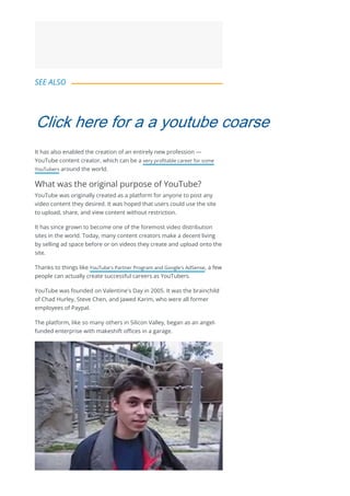 Youtube's history and the impact it has on the internet | PDF