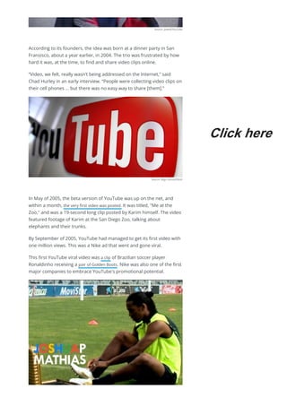 Youtube's history and the impact it has on the internet | PDF
