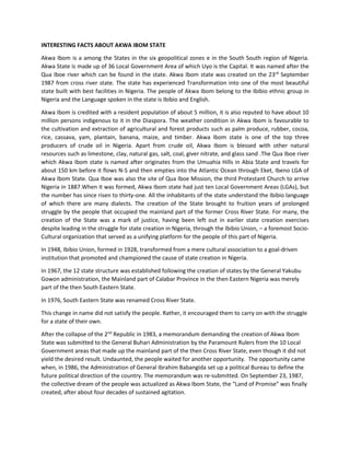 Interesting facts about akwa Ibom state.docx | Africa Travel | Travel ...