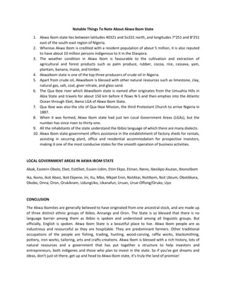 Interesting facts about akwa Ibom state.docx | Africa Travel | Travel ...