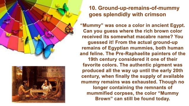 Interesting facts about color | PPTX | Antiquing and Antiques | Hobbies ...