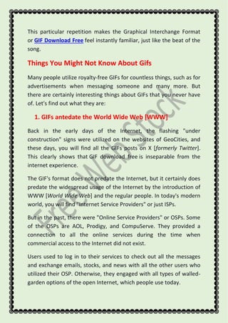 Interesting Facts About "GIFs" That You Probably Never Heard Of | PDF