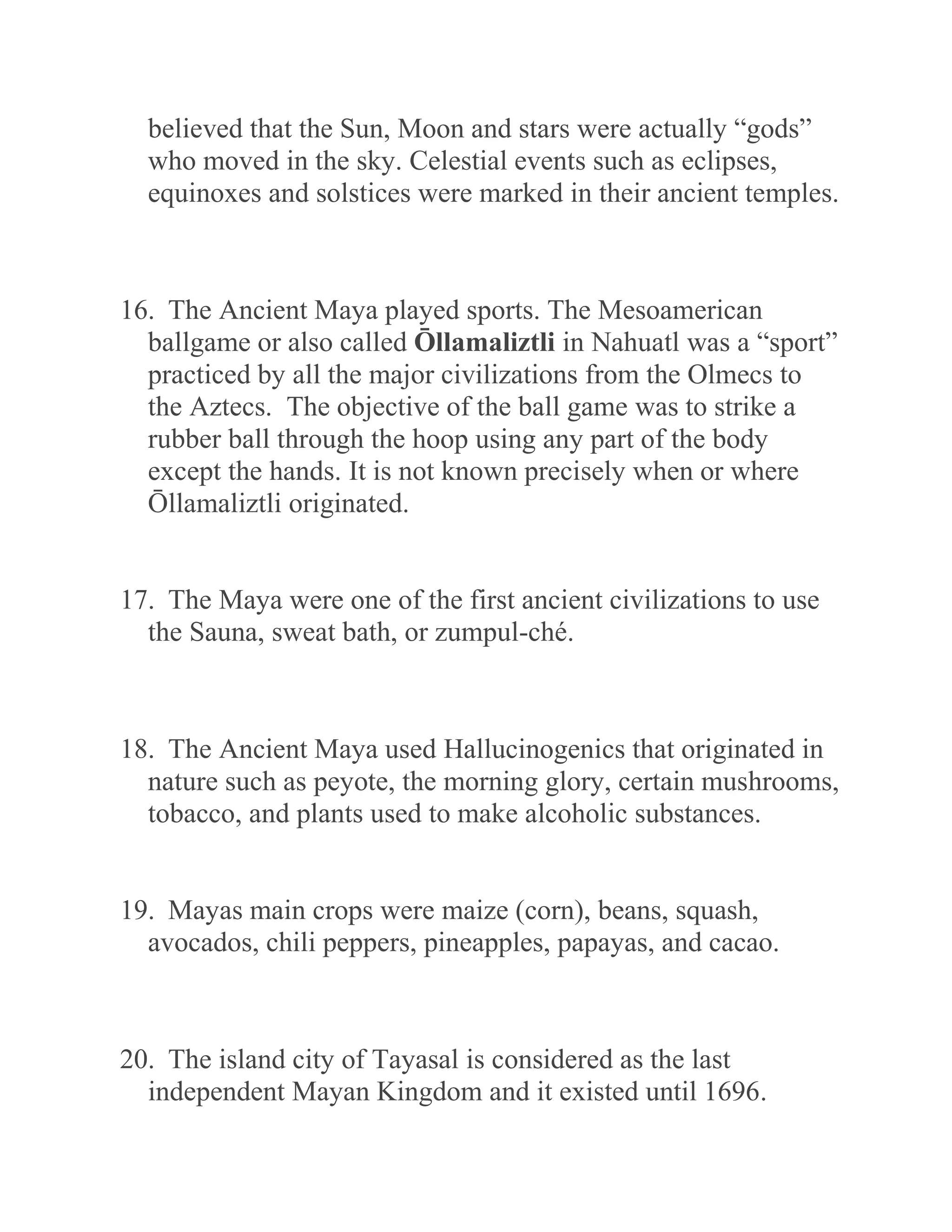 Interesting facts about maya civilization | PDF