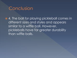 Interesting Facts about Pickleball | PPTX