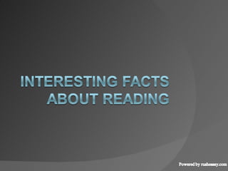 Interesting facts about reading | PPT