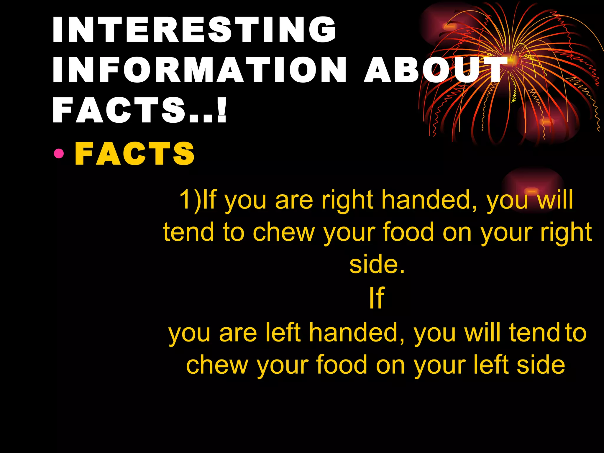Interesting information about facts | PPT