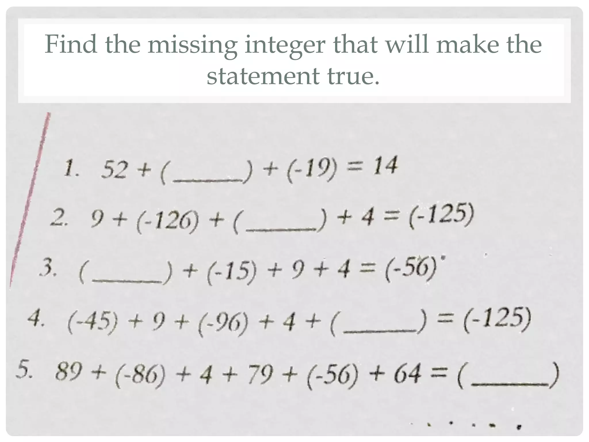 Interesting Integers | PPT