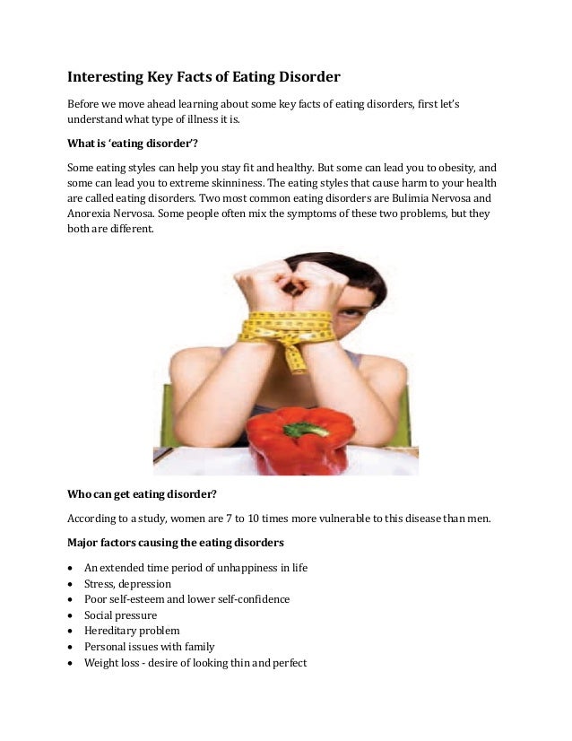 A Few Facts On Eating Disorders