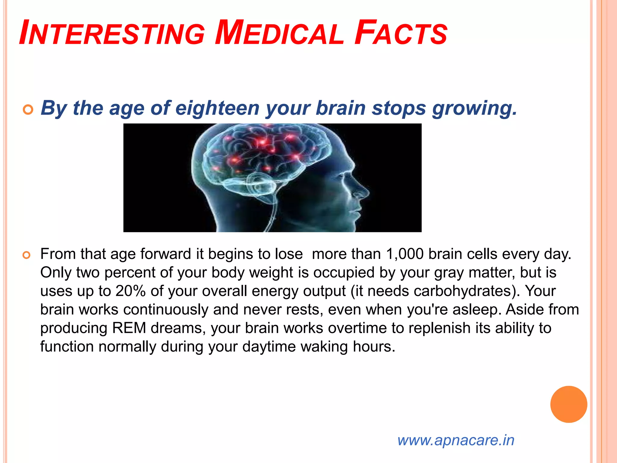 Interesting medical facts | PPTX | Cancer | Diseases and Conditions