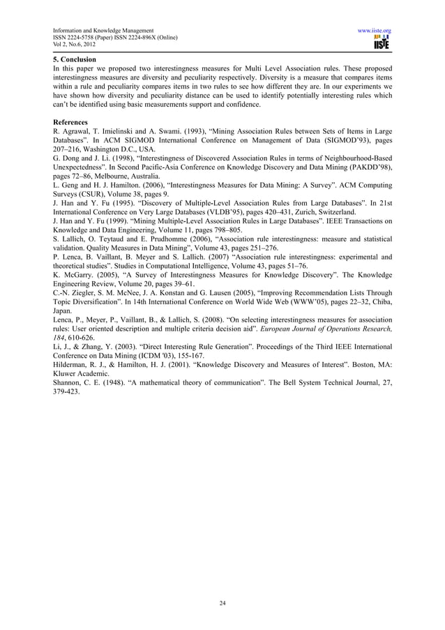 Interestingness Measures For Multi Level Association Rules Pdf Computing Technology