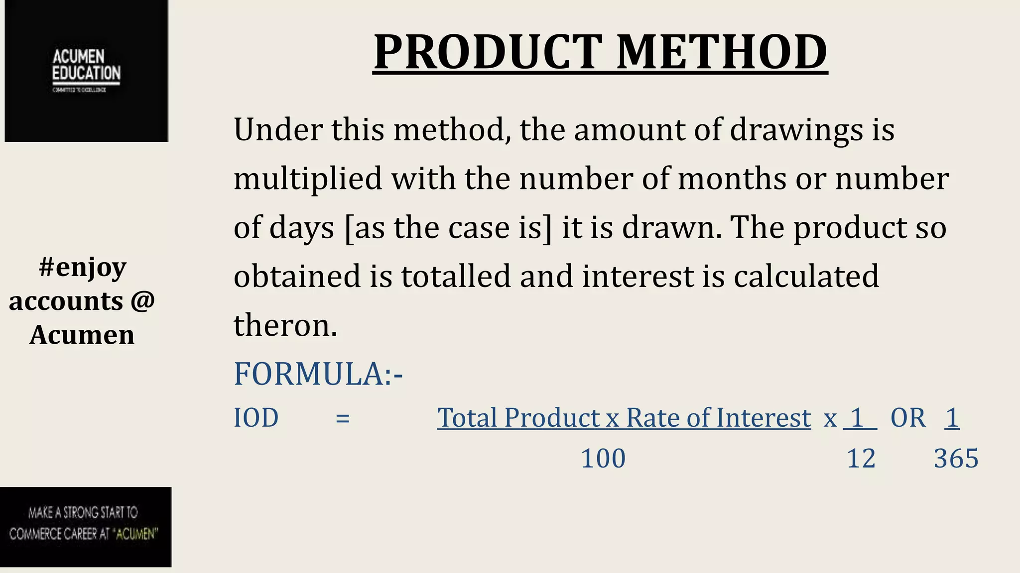 INTEREST ON DRAWINGS | PPTX